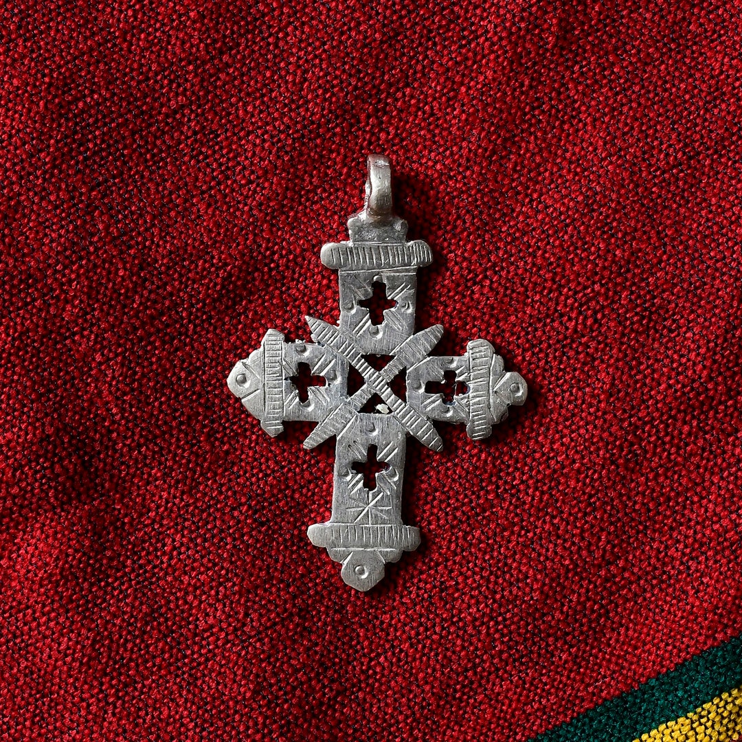 Ethiopian Cross African Tribal Cross Orthodox Pendant Necklace 41.1 - Etsy