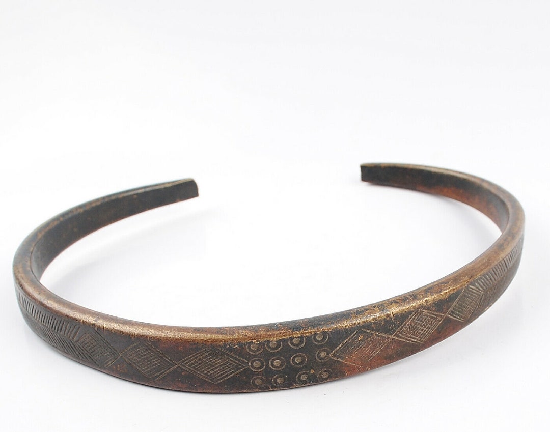 Antique Decorated Forged Iron African Neck Ring Torque Tribal Jewelry ...
