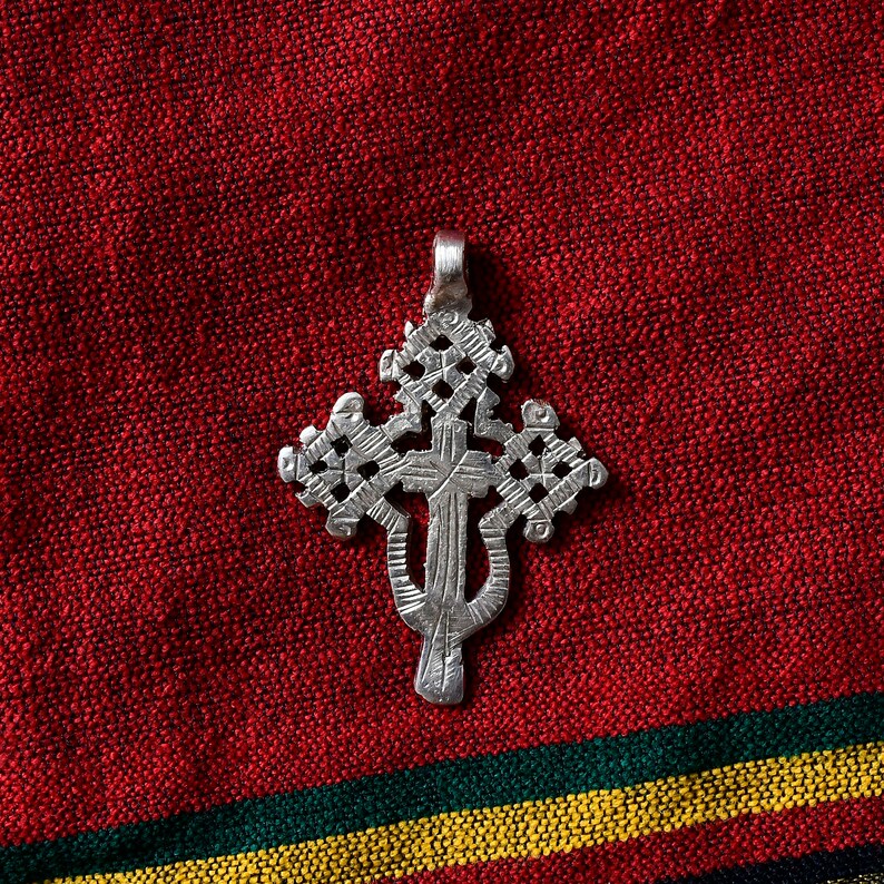 Ethiopian Cross African Tribal Cross Orthodox Pendant Necklace 41.1 - Etsy