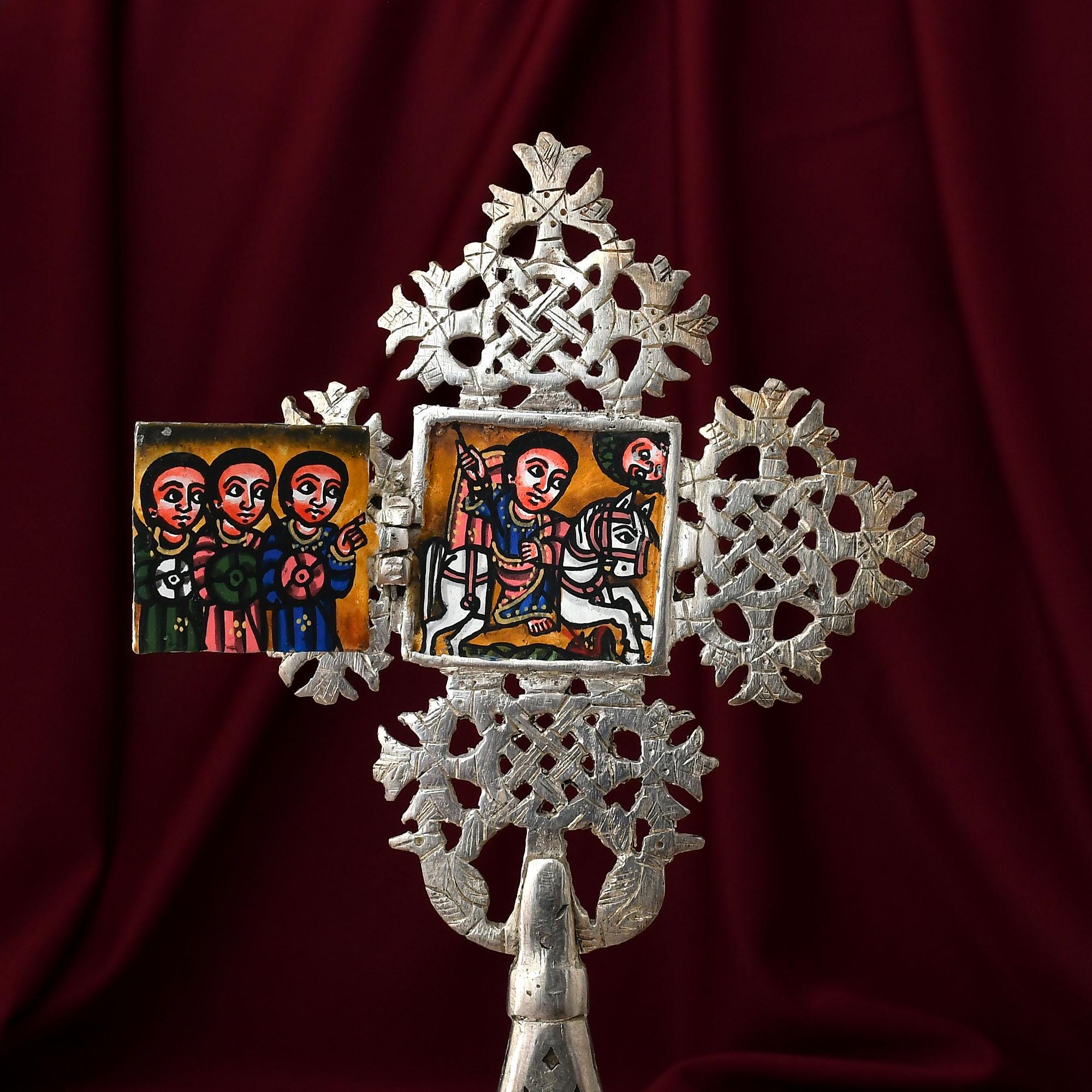 Vintage Ethiopian Cross - Icon Cross Orthodox Church Processional Altar ...