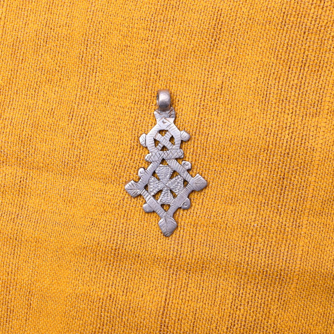 Ethiopian Orthodox Cross Pendent African Beads Necklace Ethnic Rasta ...