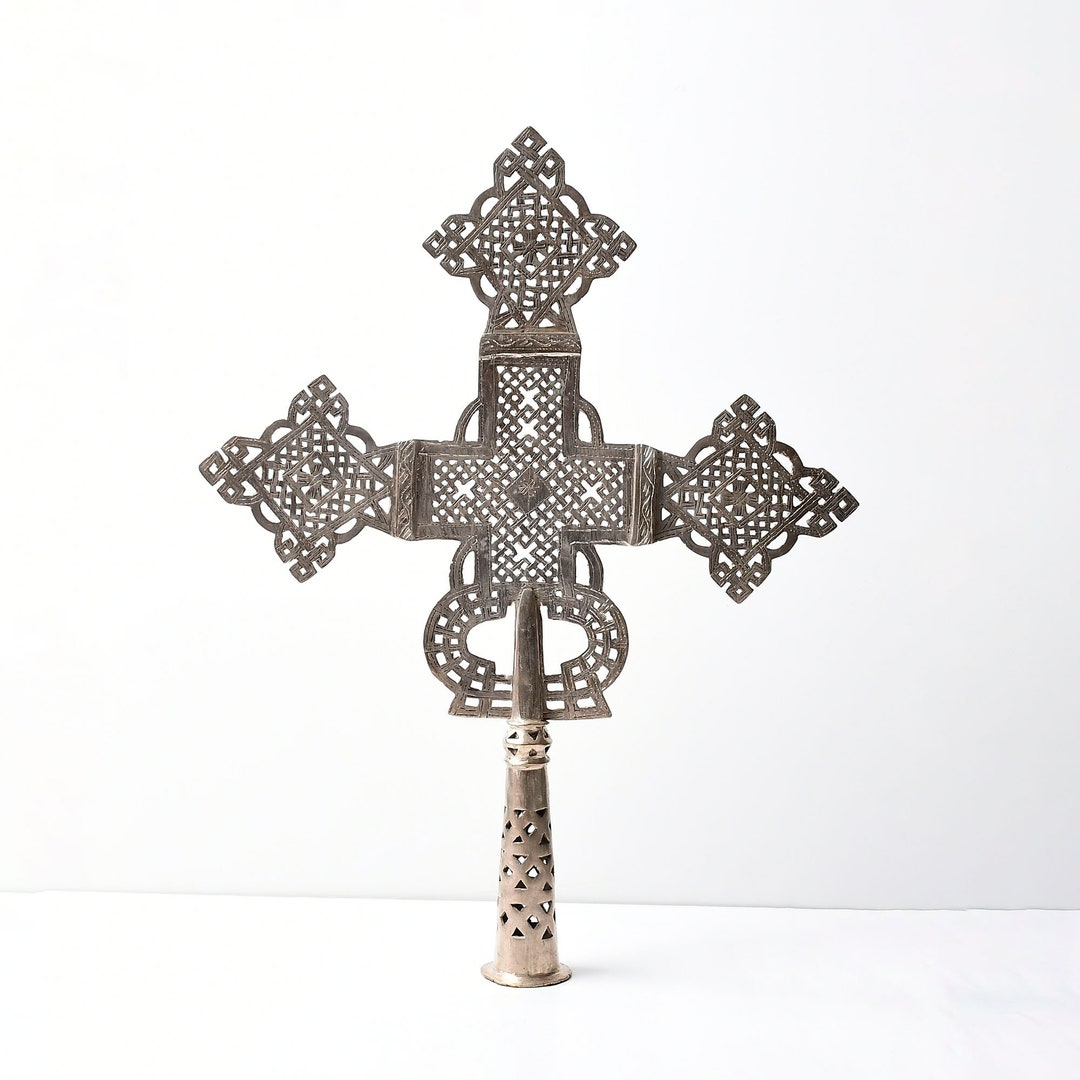 XL Ethiopian Processional Cross Large 22 Orthodox Church Religious Home ...