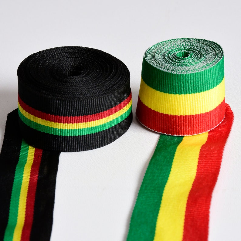 Ethiopian Flag Ribbon Rasta Ribbon Haile Selassie Lion of Judah 41 - Etsy