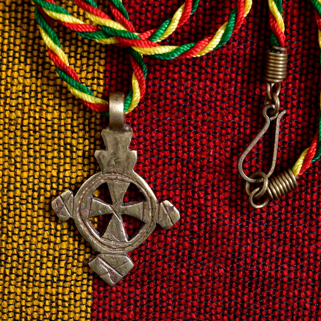 Haile Selassie Star of David Cross Pendent Ethiopian Cross Coptic Neck ...