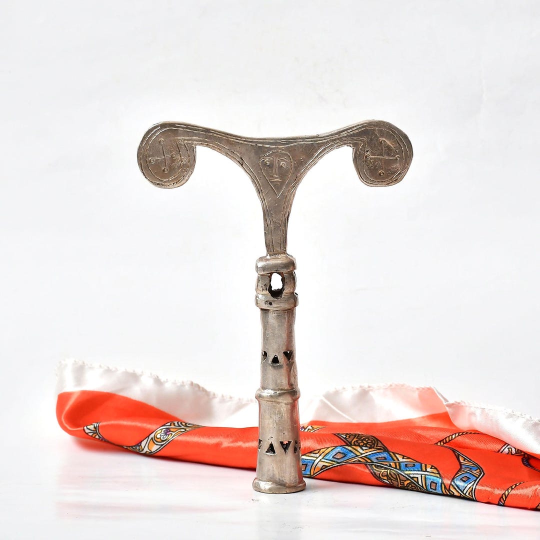 Ethiopian Christian Monk Prayer Stick Head, Monk Armrest, Priest ...