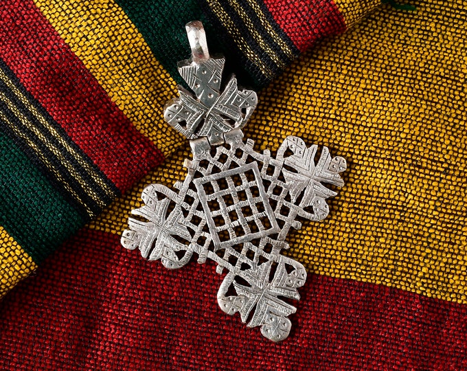 Large Ethiopian Cross Coptic Cross African Cross Pendant Necklace ...