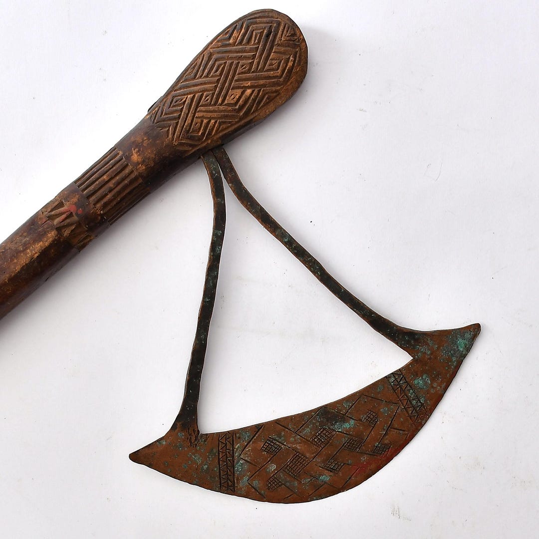 Antique African Songye Axe, DRC Axe Knife Weapon Ethnic Tribal Art Home ...