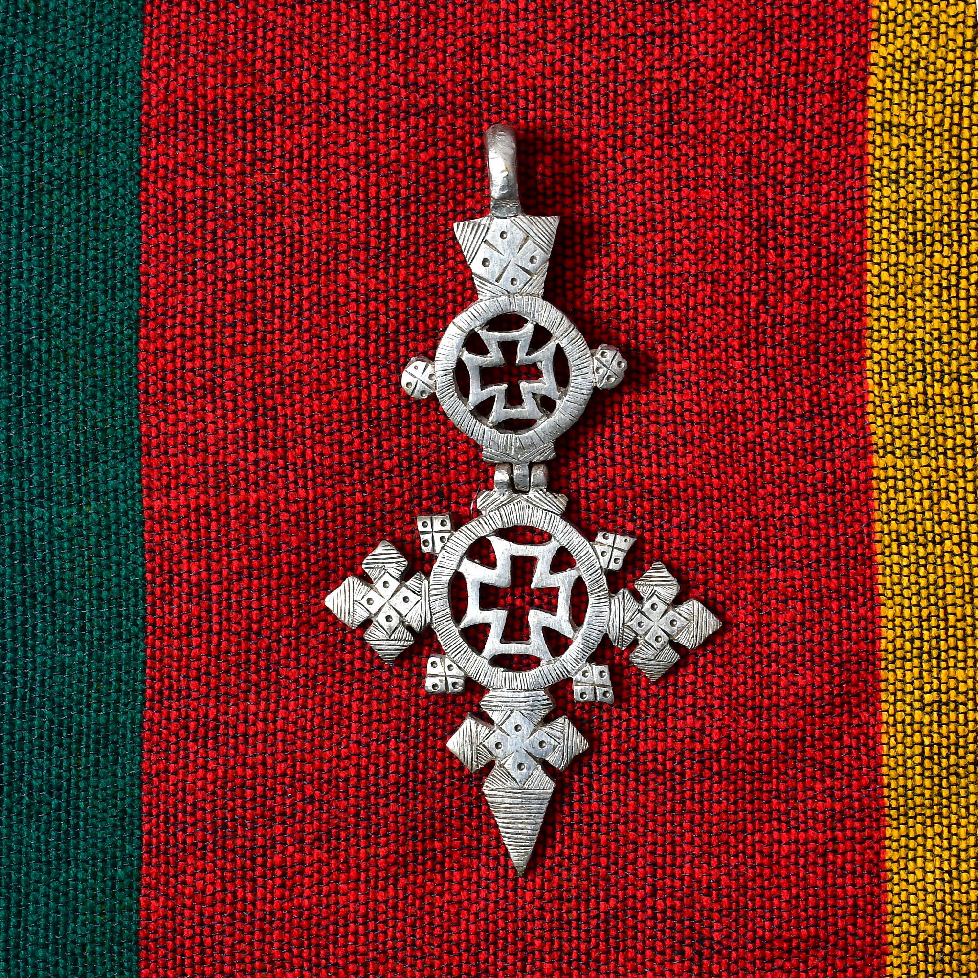Ethiopian Coptic Neck Cross Pendent Orthodox Church Rasta Religious ...