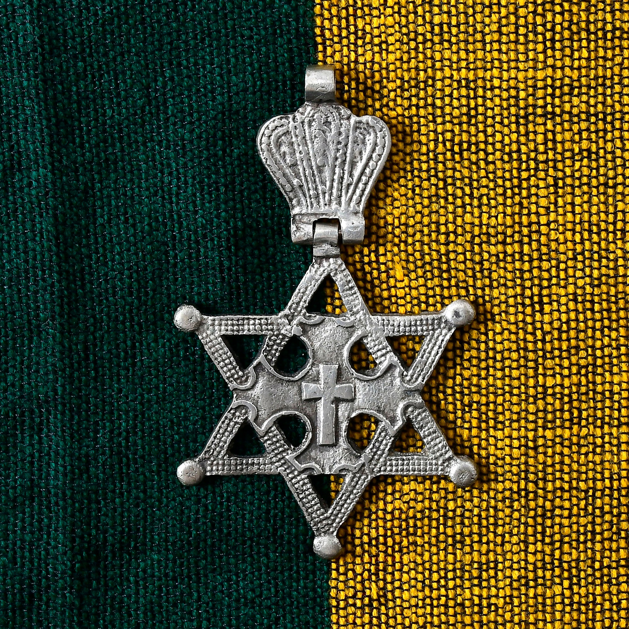 Haile Selassie Star of David Cross Pendent Ethiopian Lion of Judah ...
