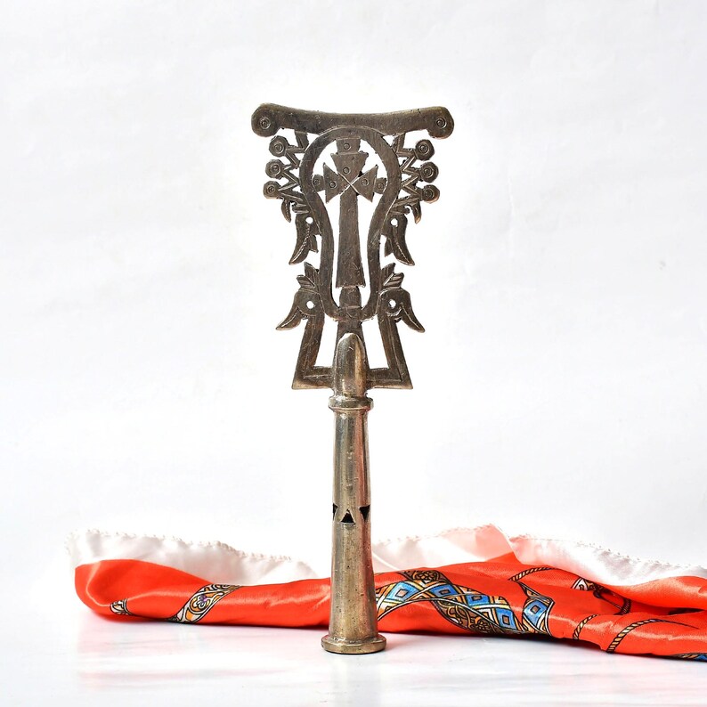 Ethiopian Vintage Christian Monk Prayer Staff, Prayer Stick Head Monk ...