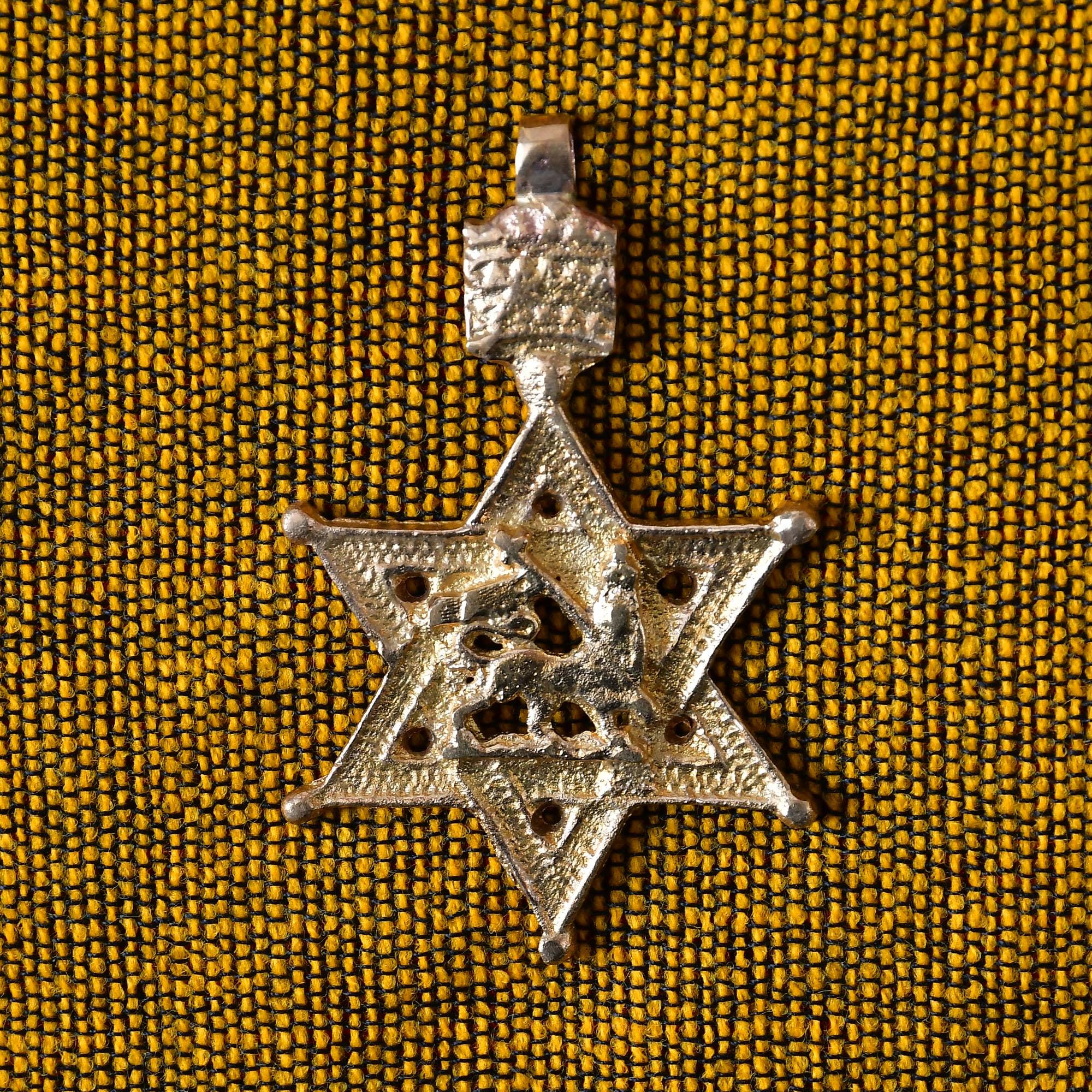 Handmade Lion of Judah Star of David Pendent Ethiopian Neck Cross ...