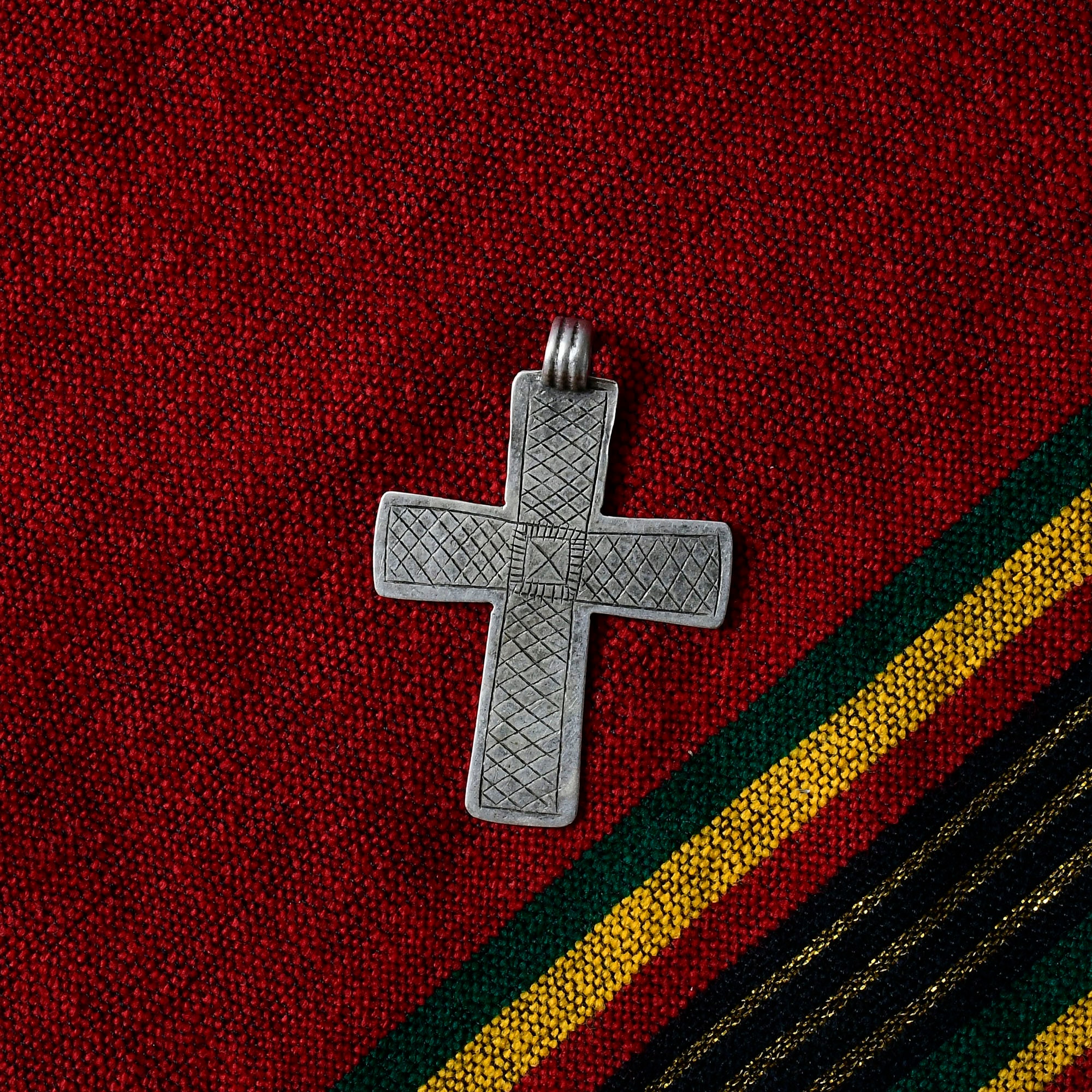 Antique Ethiopian Silver Cross Pendant Necklace Handmade - Etsy