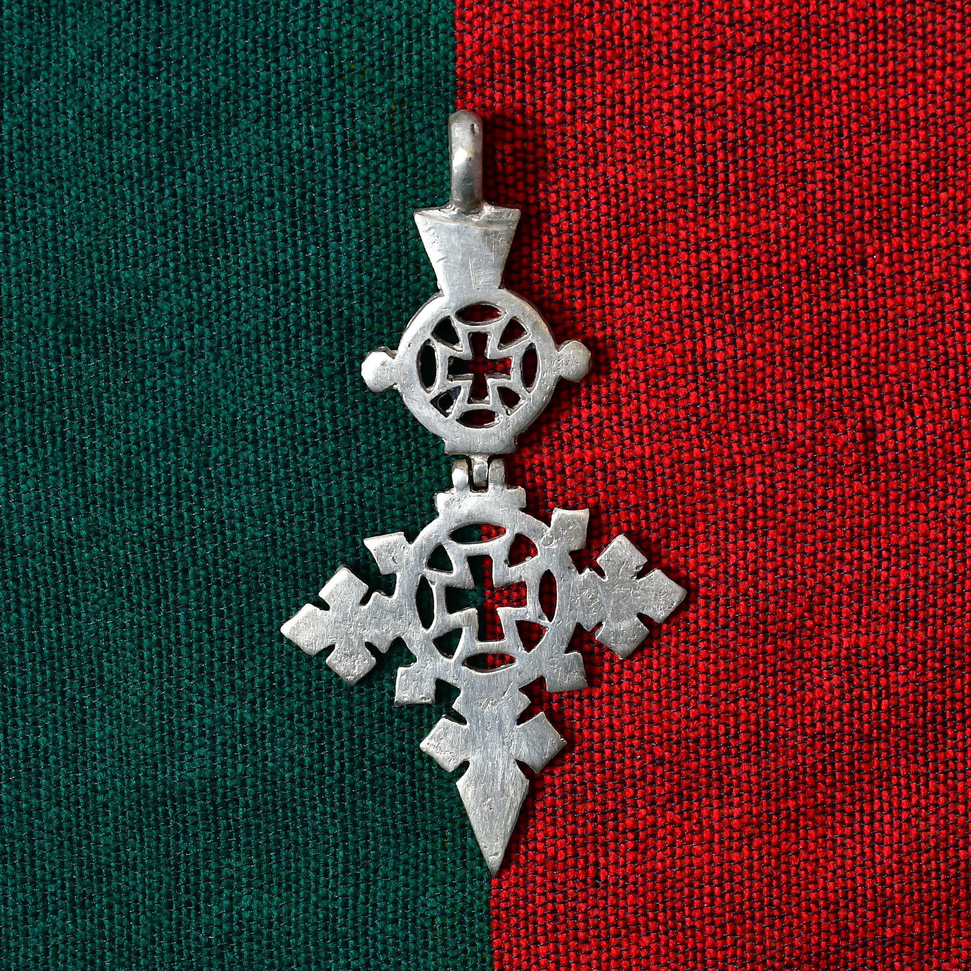 Ethiopian Coptic Neck Cross Pendent Orthodox Church Rasta Religious ...