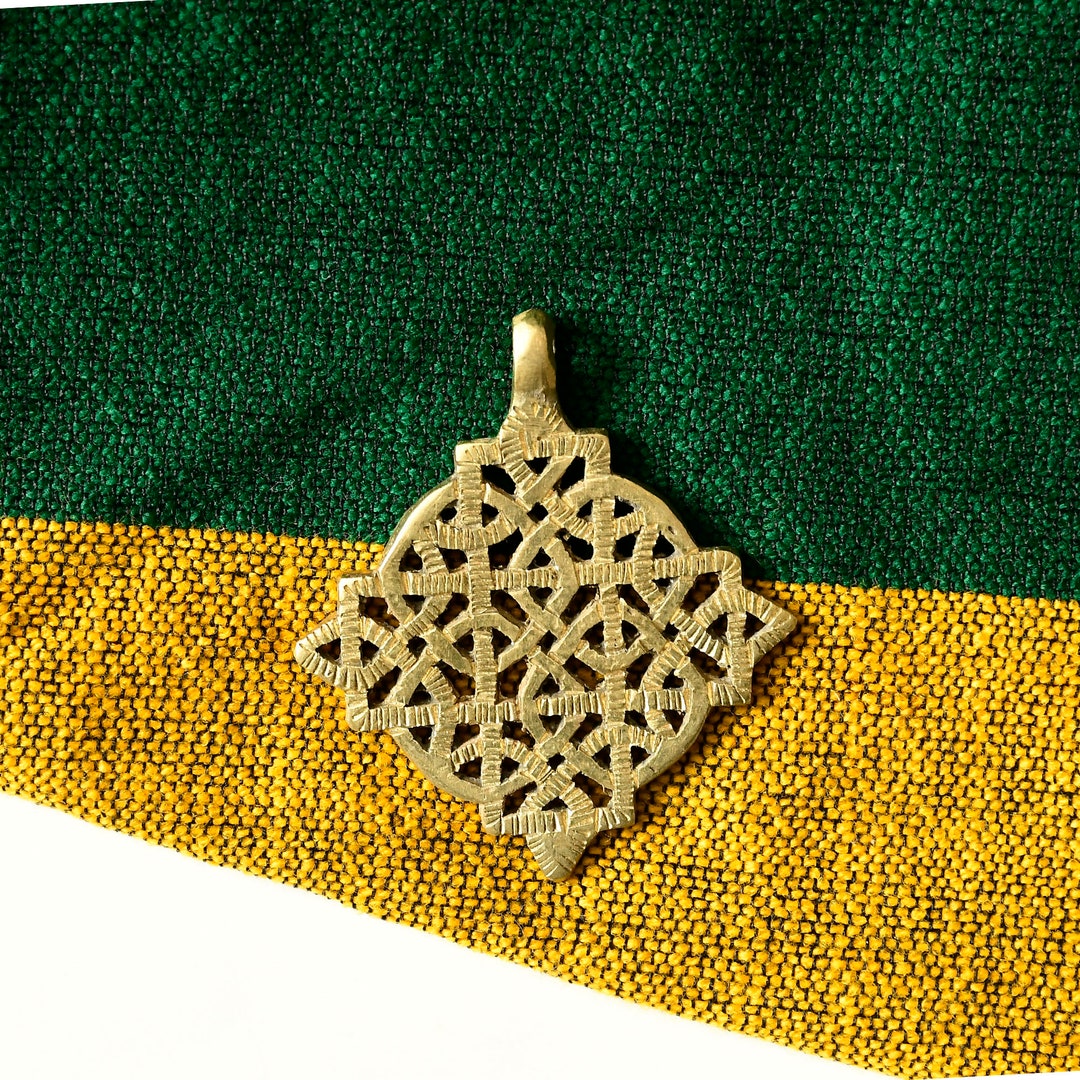 Ethiopian Coptic Neck Cross Pendant Rasta Cross Solid Bronze Bead 41 - Etsy