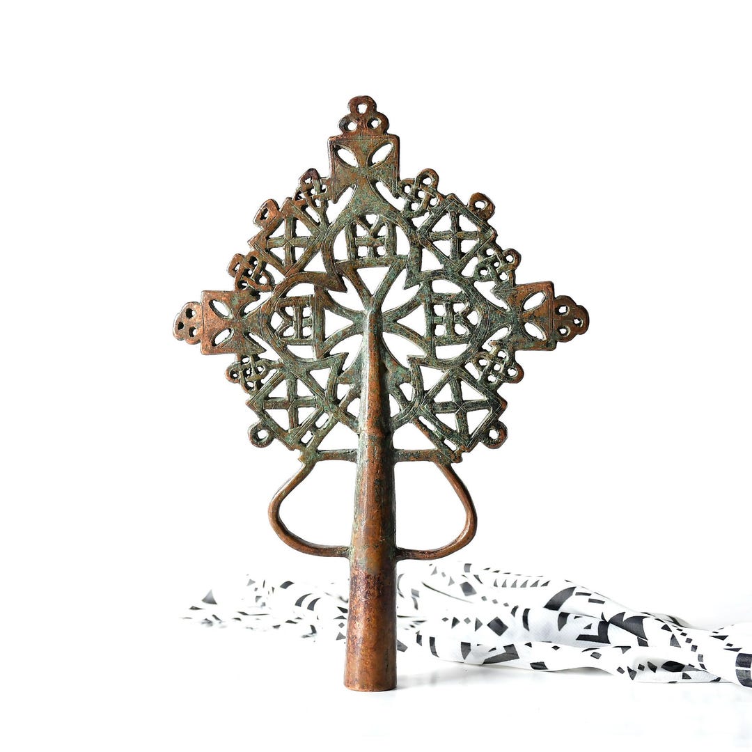 Antique Ethiopian Orthodox Copper Altar Processional Metal Cross 36 - Etsy