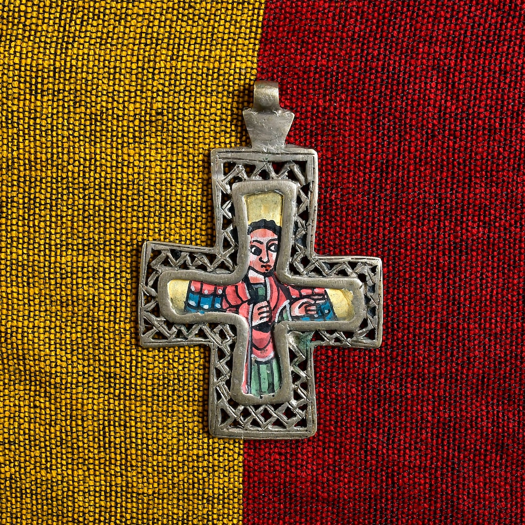 Vintage Icon Cross Ethiopian Neck Cross Priests Neck Cross Ethiopian ...
