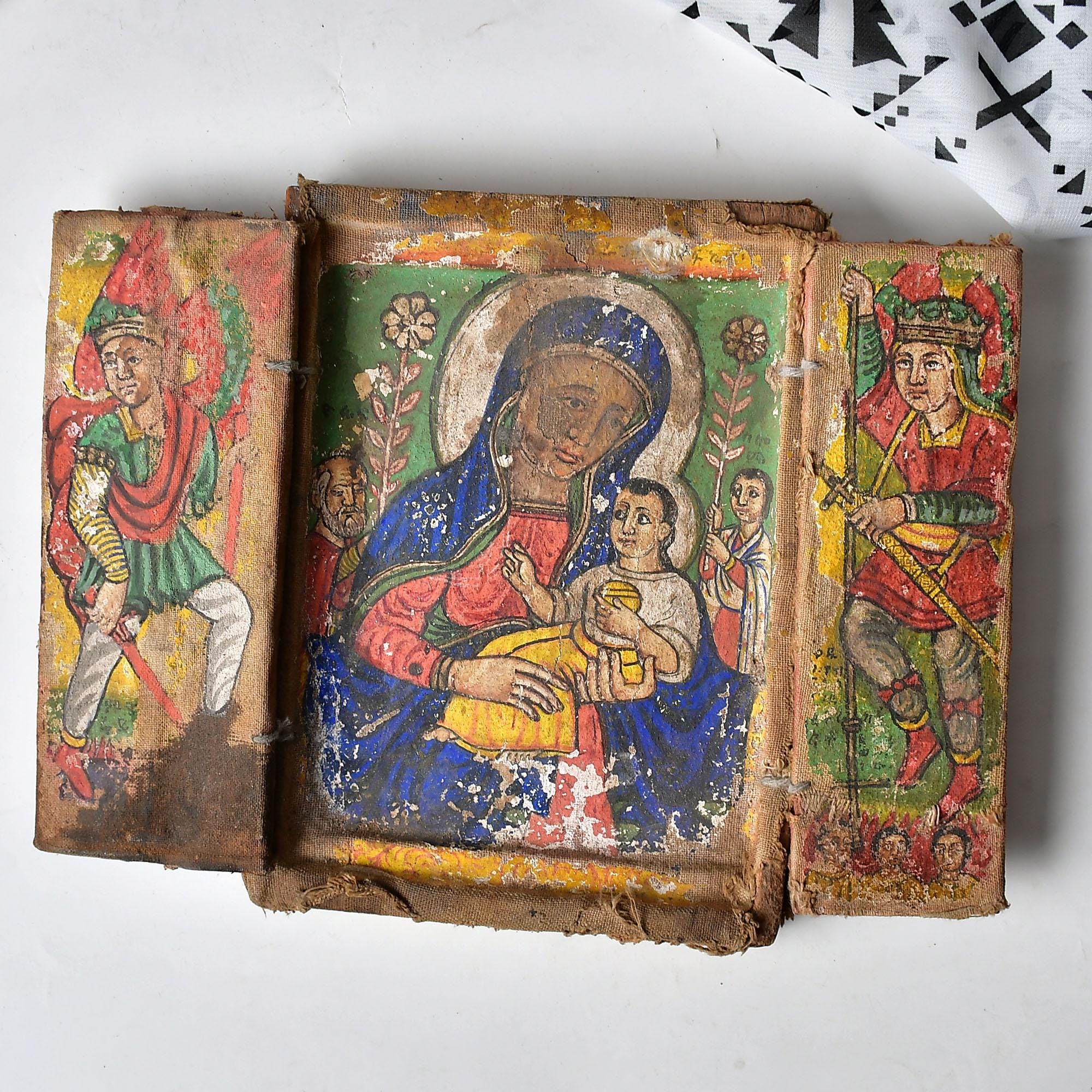 18th Century Ethiopian Orthodox Wooden Icon - Ethiopian Coptic Icon ...