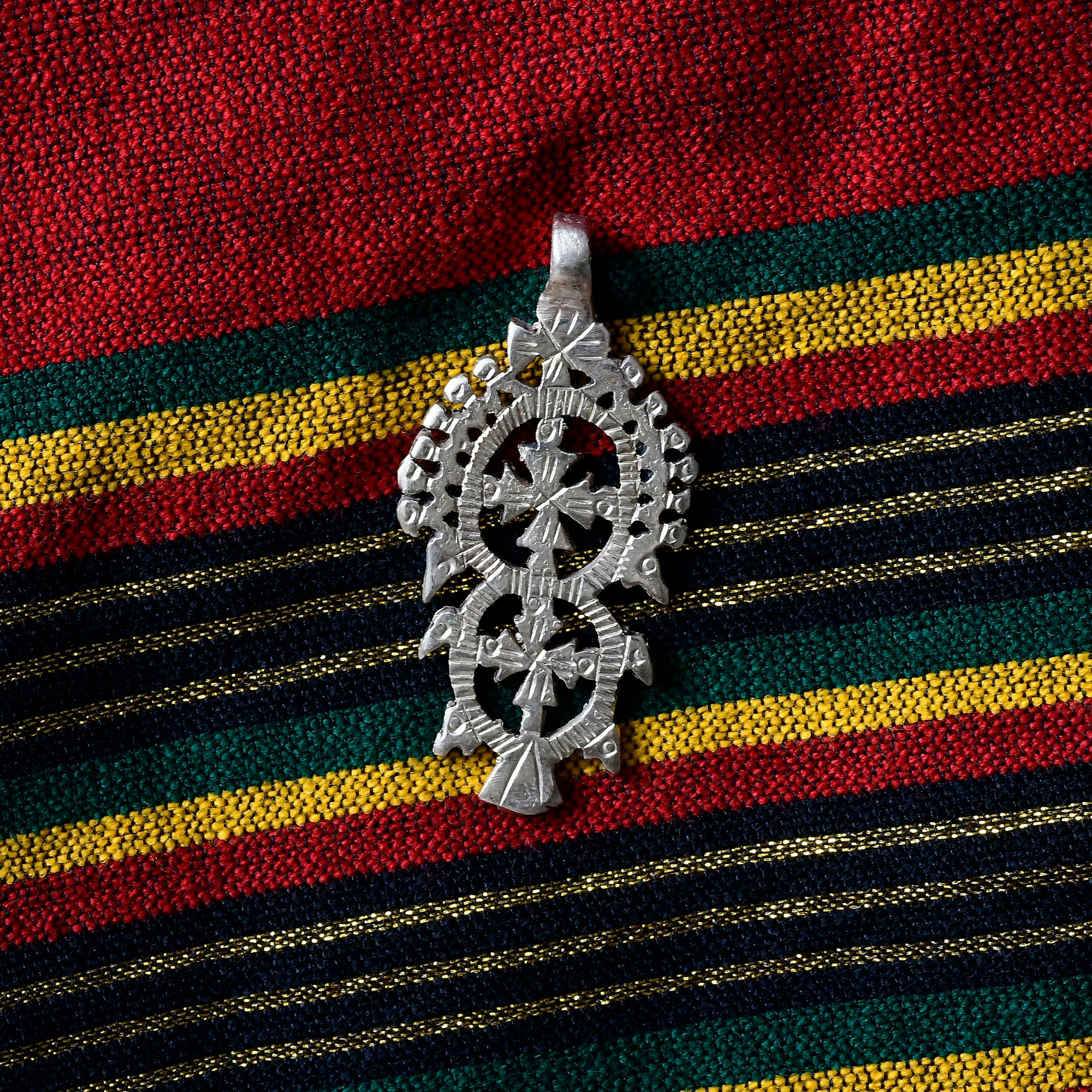 Ethiopian Cross Pendant, Coptic Cross, African Tribal, 70 X 33 Mm ...