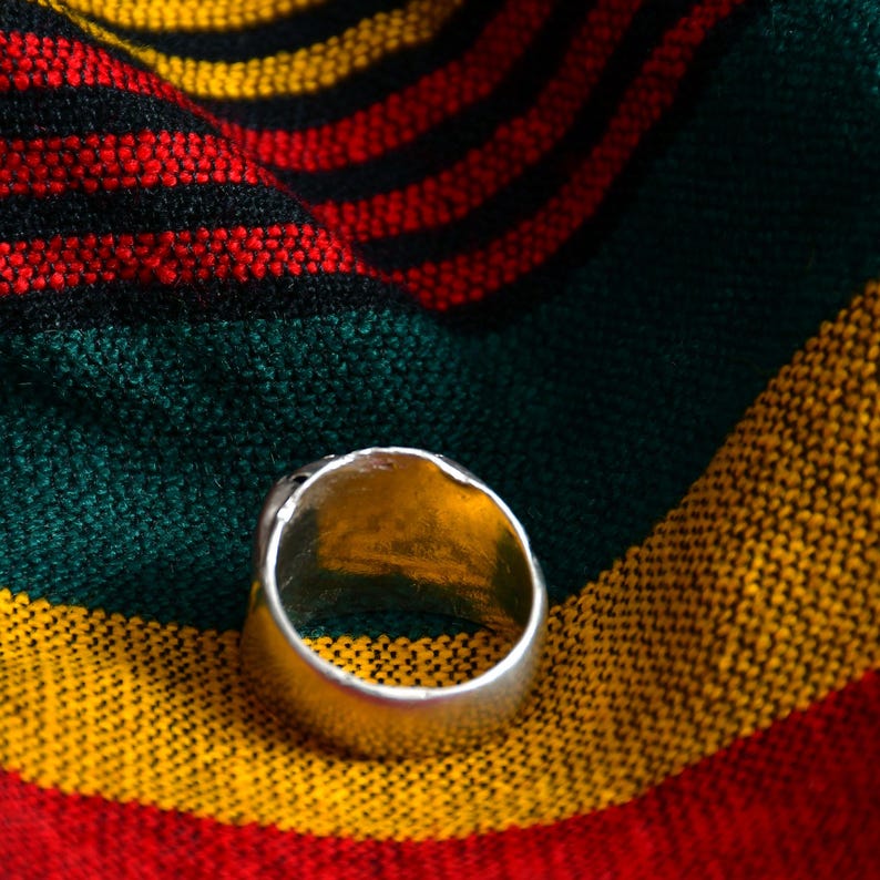 Golden Lion of Judah Ring Rasta Haile Selassie Ethiopian Reggae Charms ...