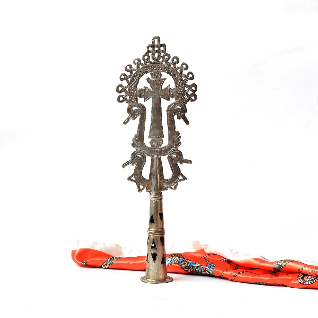 Ethiopian Cross Processional Table Cross. Coptic Orthodox Lalibela 36 ...
