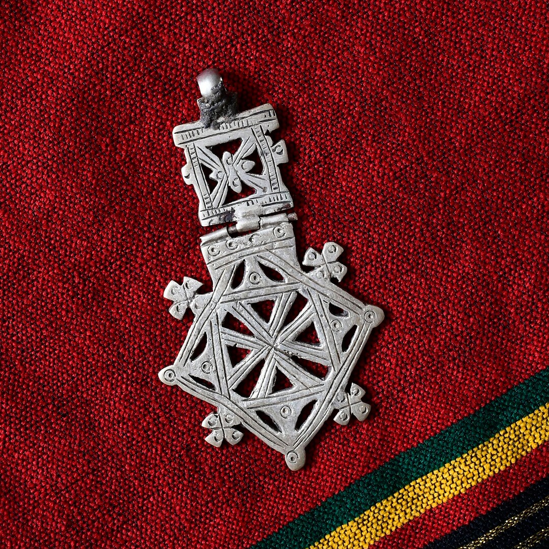 Ethiopian Orthodox Neck Cross Vintage Pendant Rasta Cross Reggae Lion ...