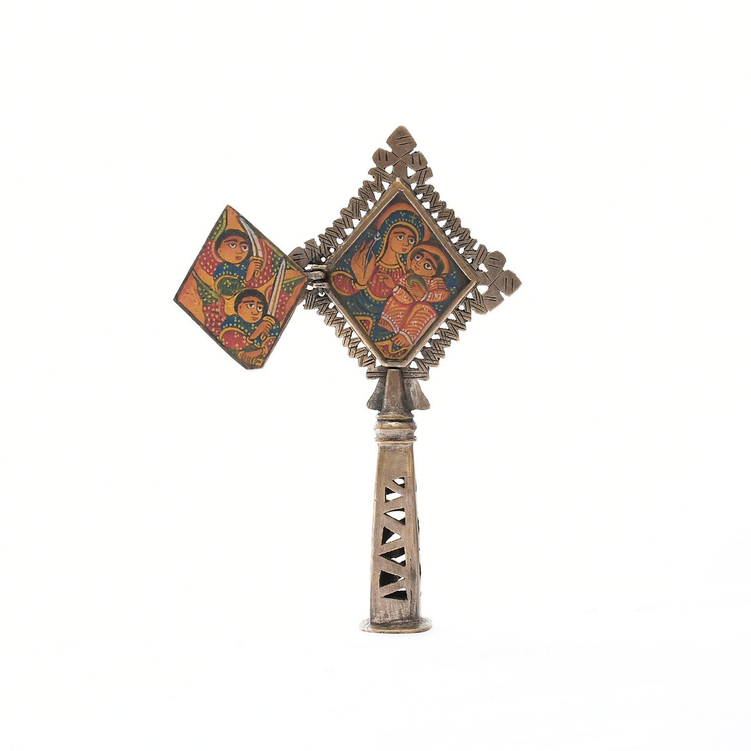 Antique Ethiopian Orthodox Church Cross Icon Religious Home Decor ...