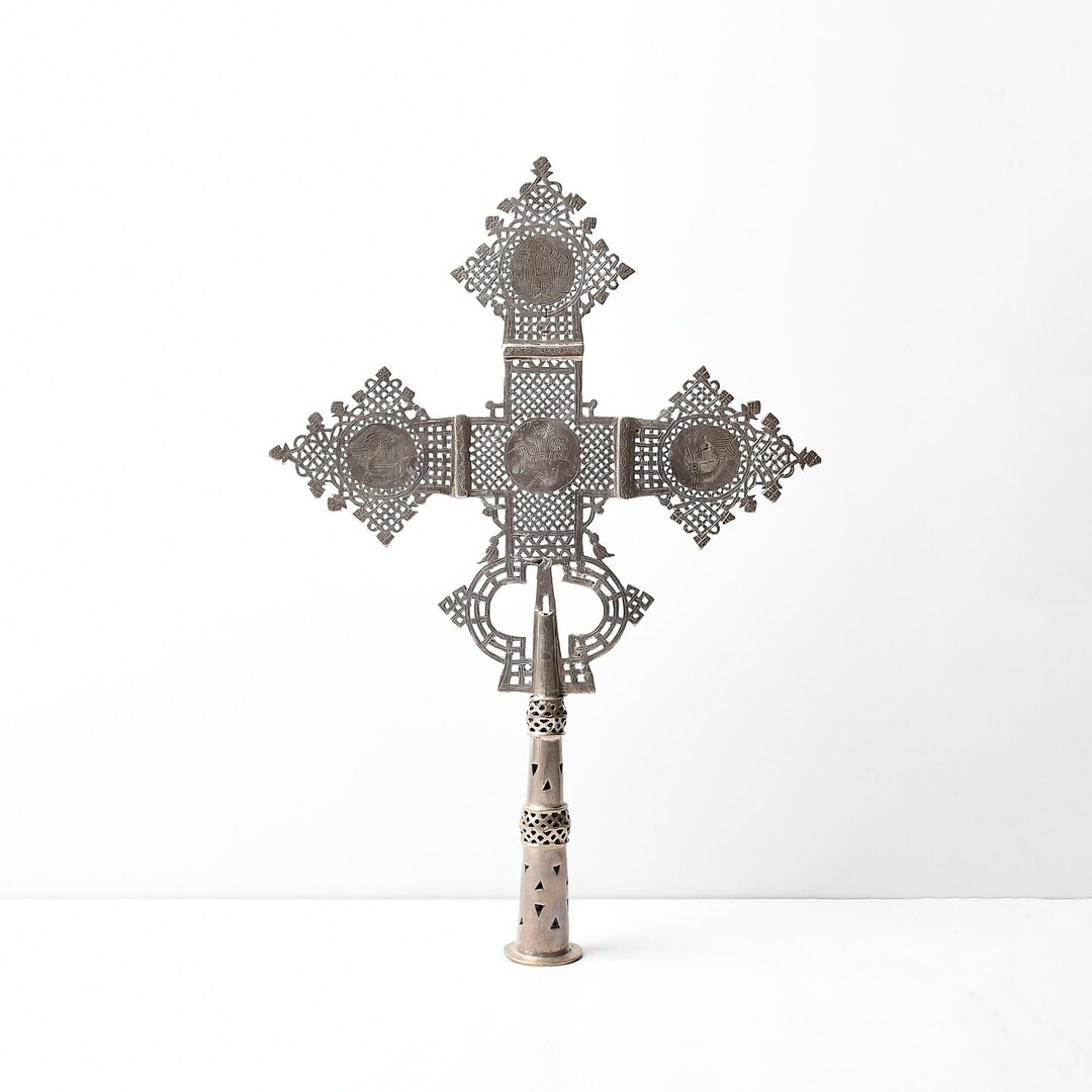 Ethiopian Processional Cross Large 20" Orthodox Church Coptic Cross - Etsy