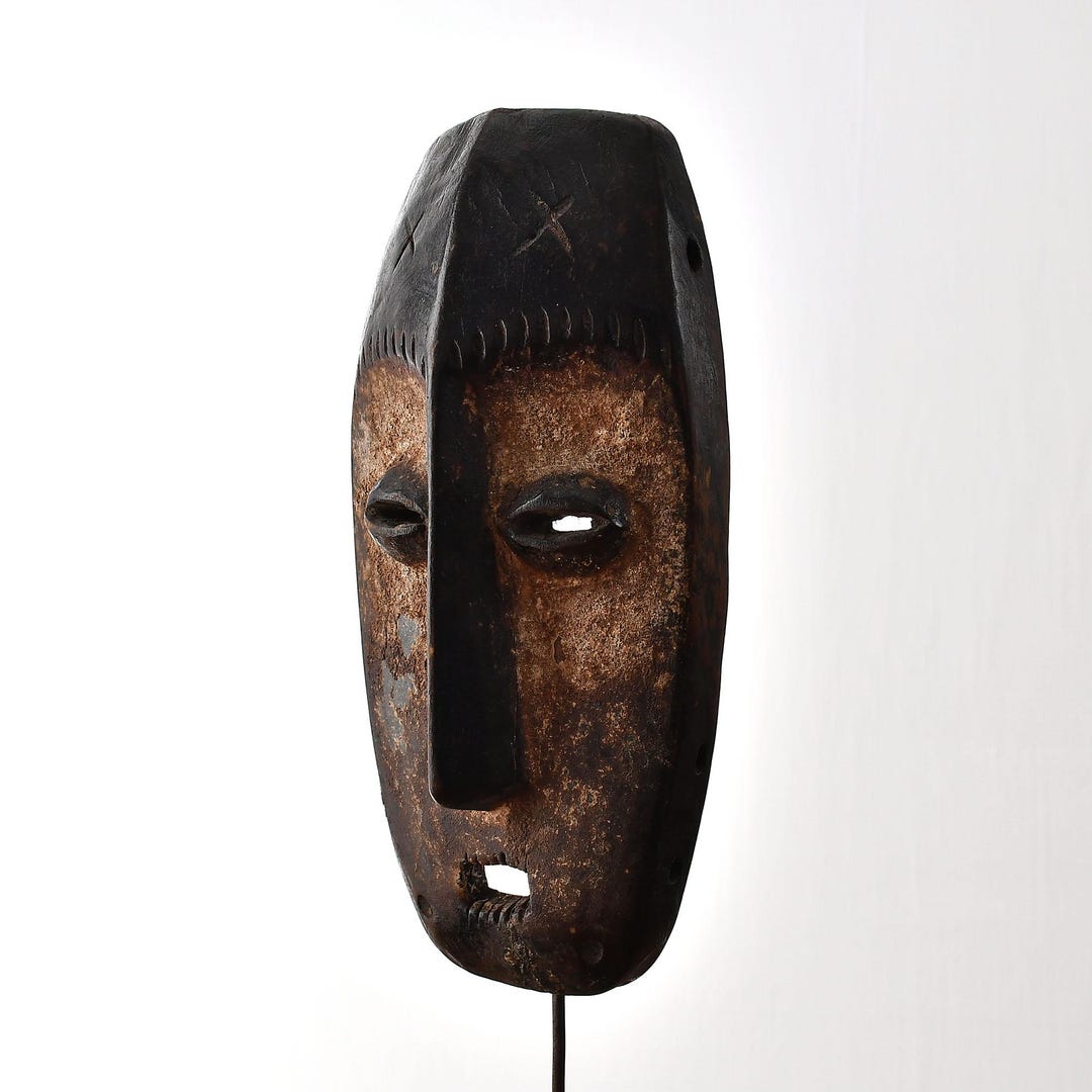 Lega Tribe Wooden Mask Ethnic Face Mask Tribal Wooden Sculpture Ethnic ...