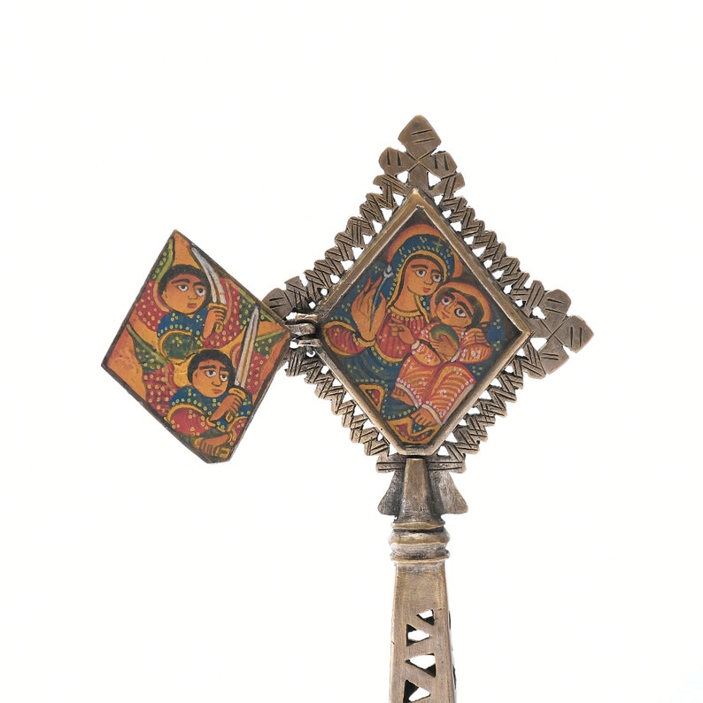 Antique Ethiopian Orthodox Church Cross Icon Religious Home Decor ...
