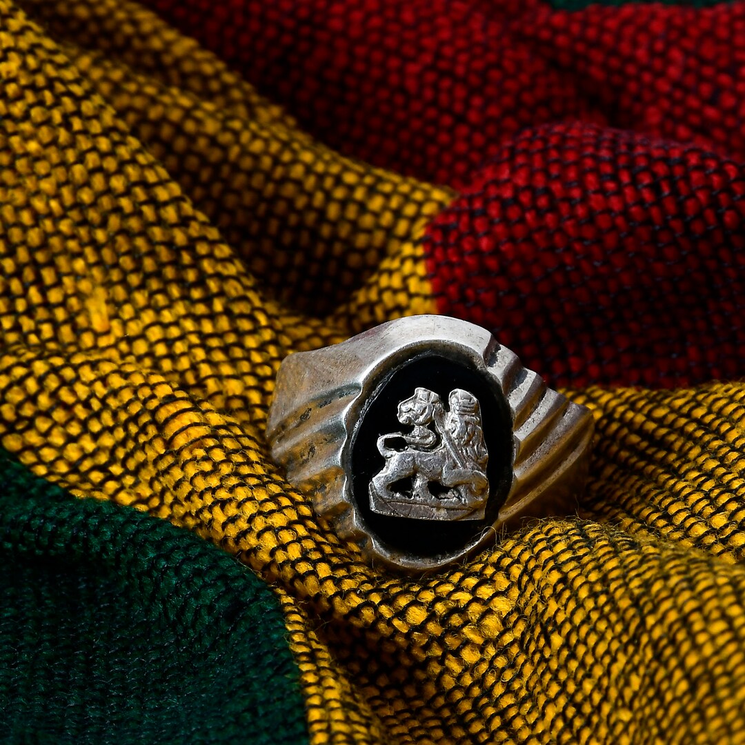 Silver Lion of Judah Ring Rasta Haile Selassie Ethiopian Jewelry 99J - Etsy