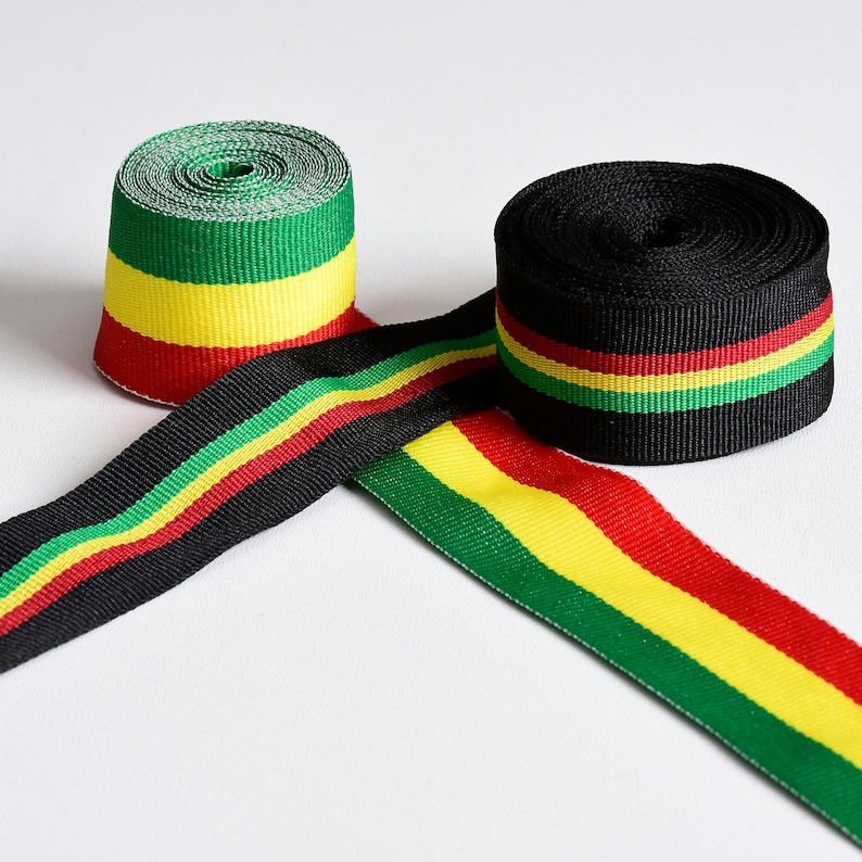 Ethiopian Flag Ribbon Rasta Ribbon Haile Selassie Lion of Judah 41 - Etsy
