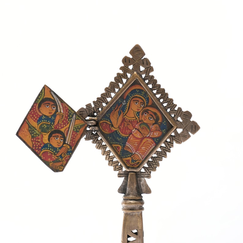 Antique Ethiopian Orthodox Church Cross Icon Religious Home Decor ...