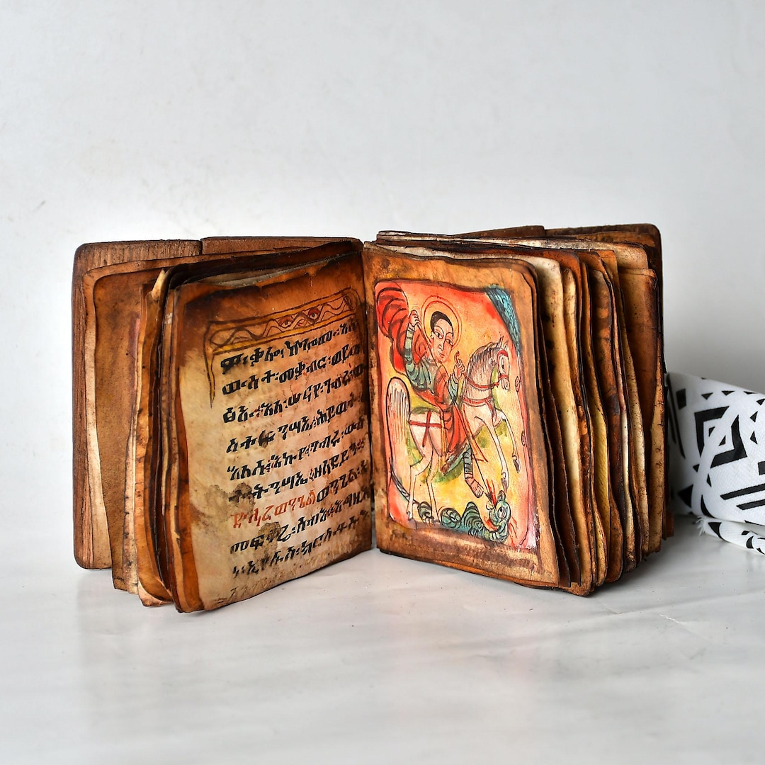 Ethiopian Coptic Orthodox Manuscript , Ge'ez Handwritten Bible 44m ...