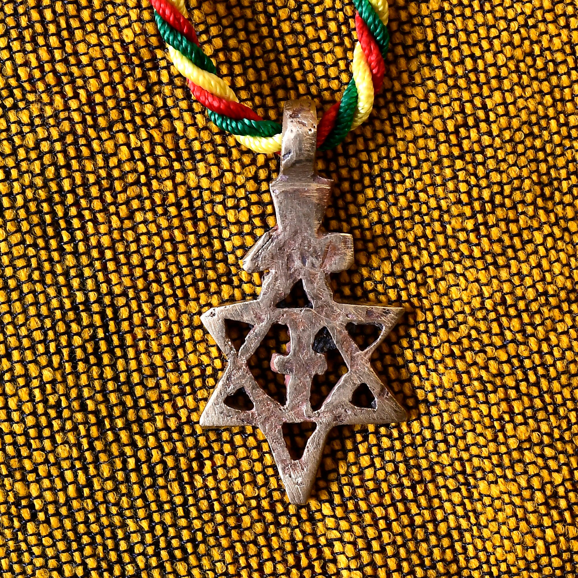 Haile Selassie Star of David Cross Pendent Ethiopian Cross Coptic Neck ...