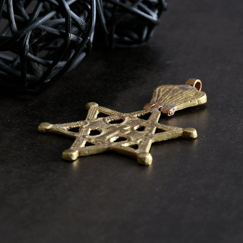 Ethiopian Star of David Neck Cross Pendant Rasta Cross - Etsy
