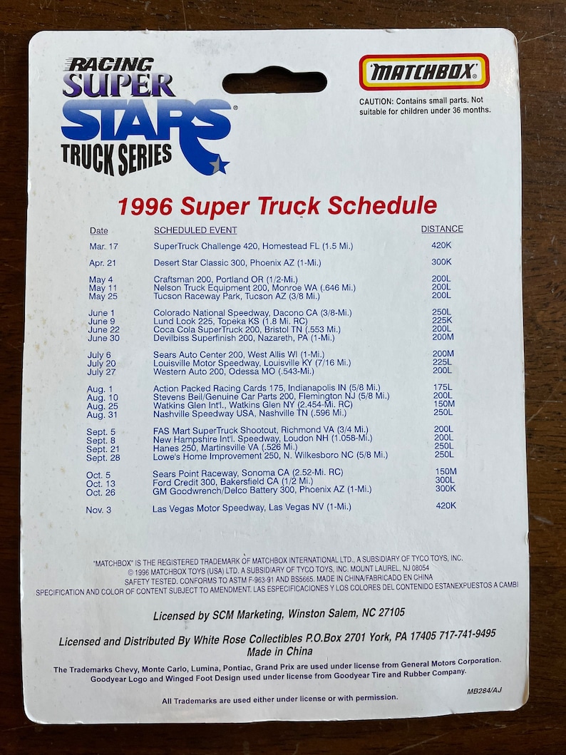 1996 “handsome” Harry Gant #33 White Rose Collectibles Racing Super ...