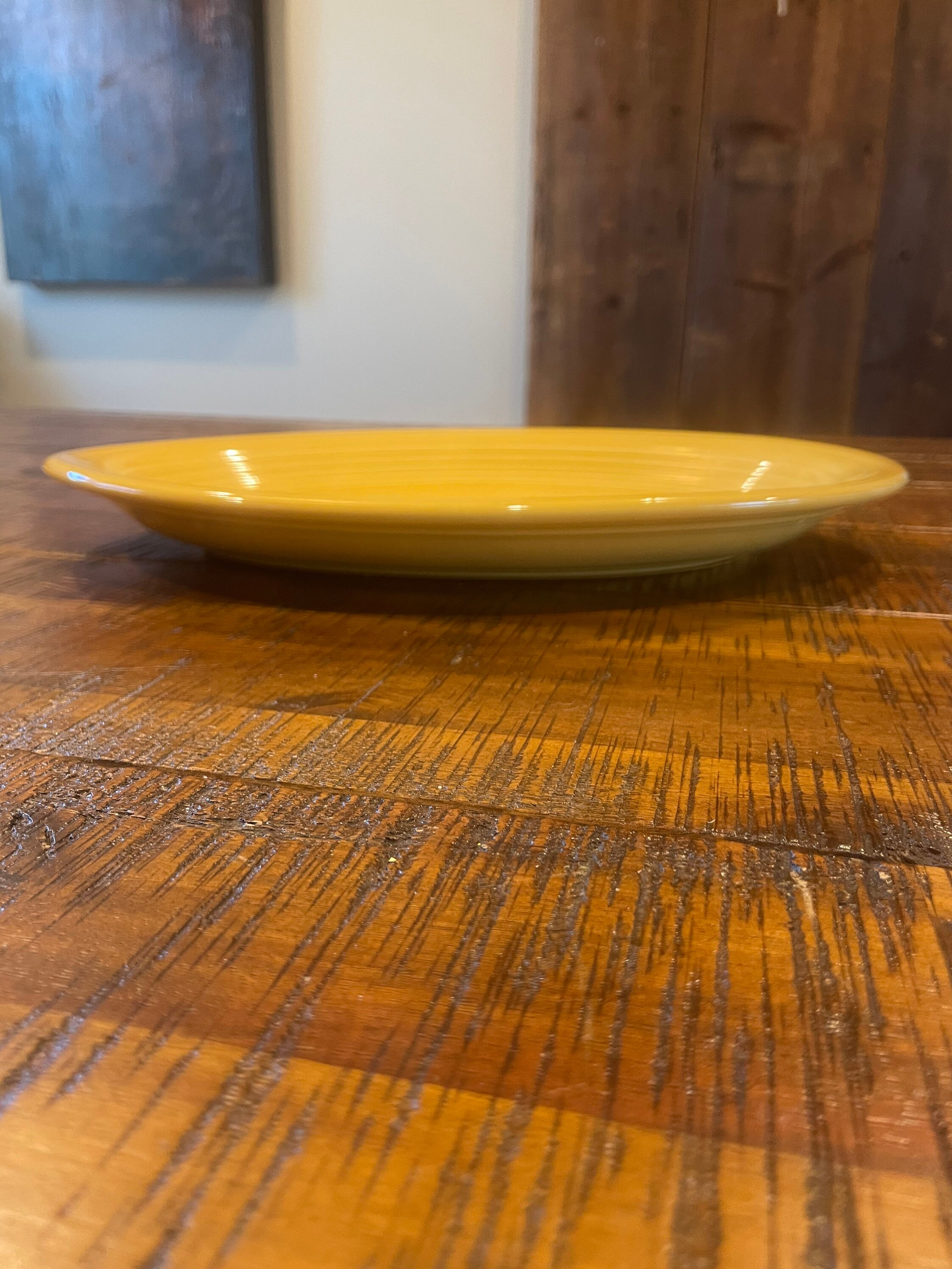 1959 Vintage Genuine Fiestaware 13” Wide Oval Serving Platter in Yellow ...