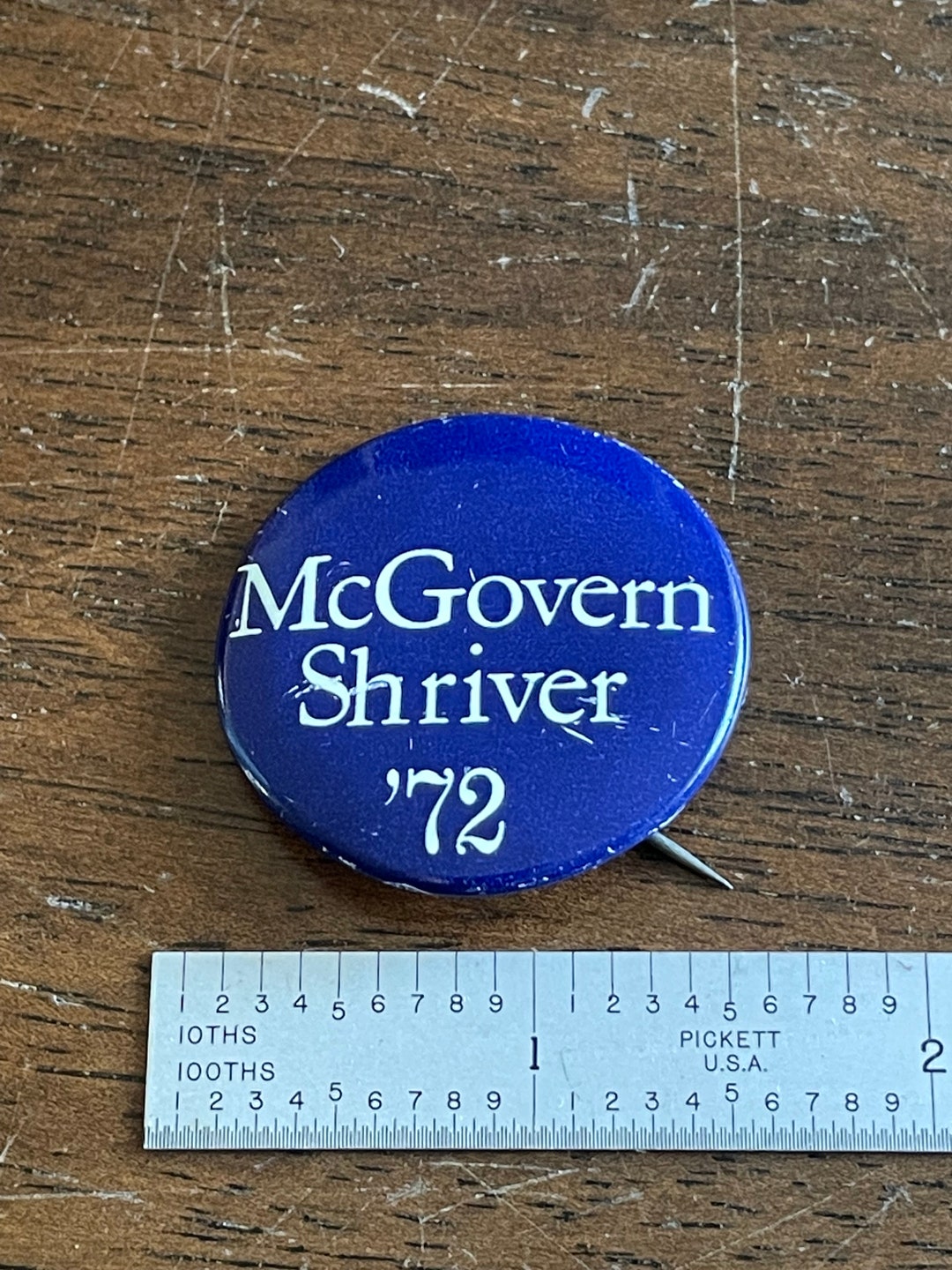 Vintage 1972 “mcgovern Shriver ‘72“ Button in Blue - Some Scratches on ...