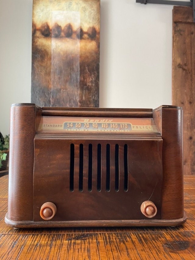 Rare Vintage 1946 Bendix Aviation Corporation Police Radio Model No ...