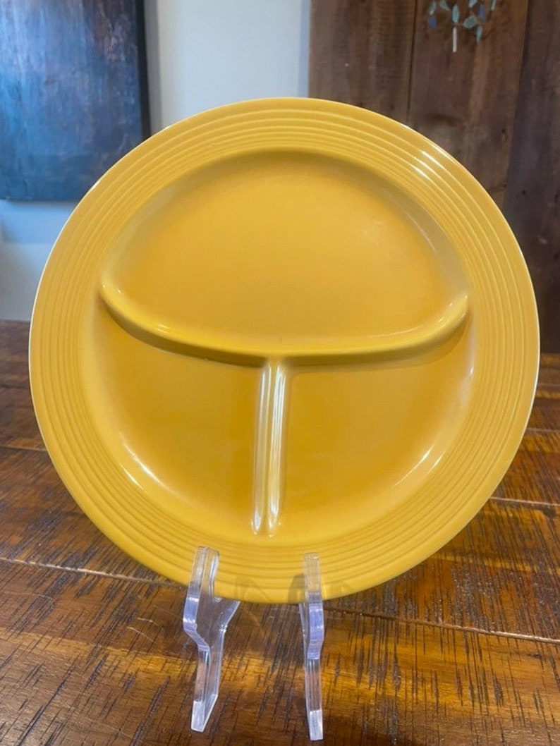 1936-1949 Vintage Genuine Fiestaware 10 1/2” Compartment Dinner Plate ...