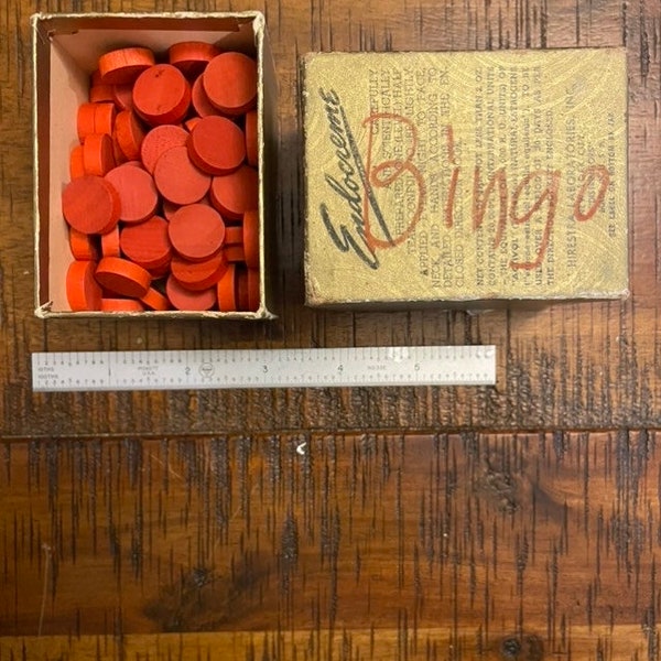 Red Bingo Chips - Etsy