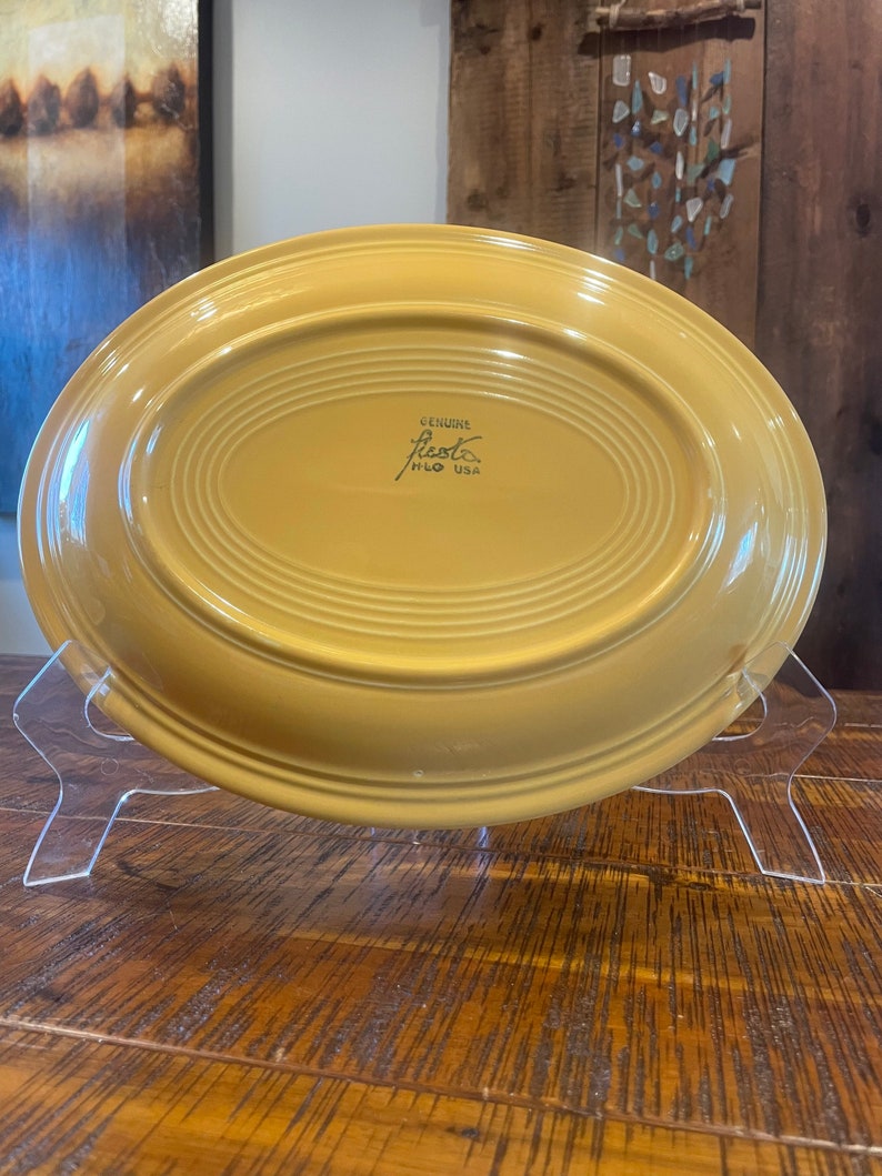 1959 Vintage Genuine Fiestaware 13” Wide Oval Serving Platter in Yellow ...