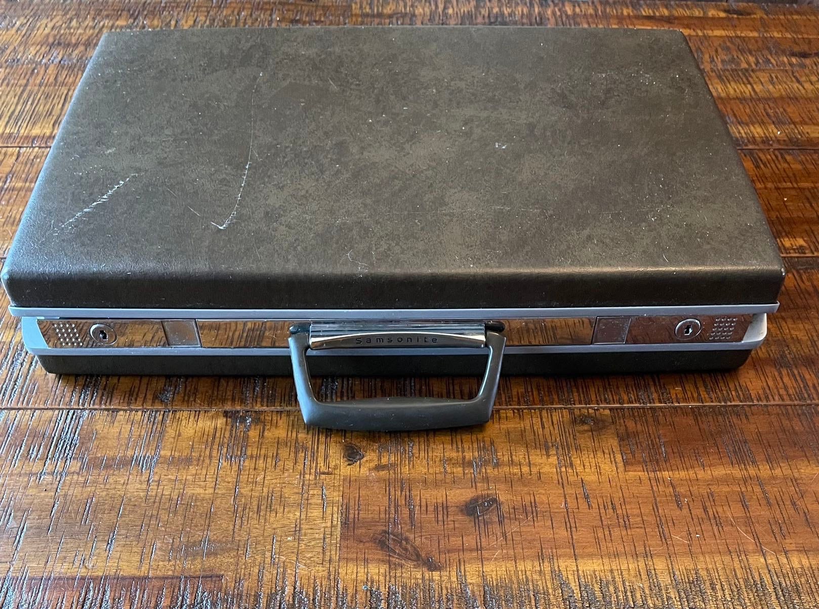 Vintage 1970’s Brown Hard-sided Samsonite Slim Attaché Case, Brown ...