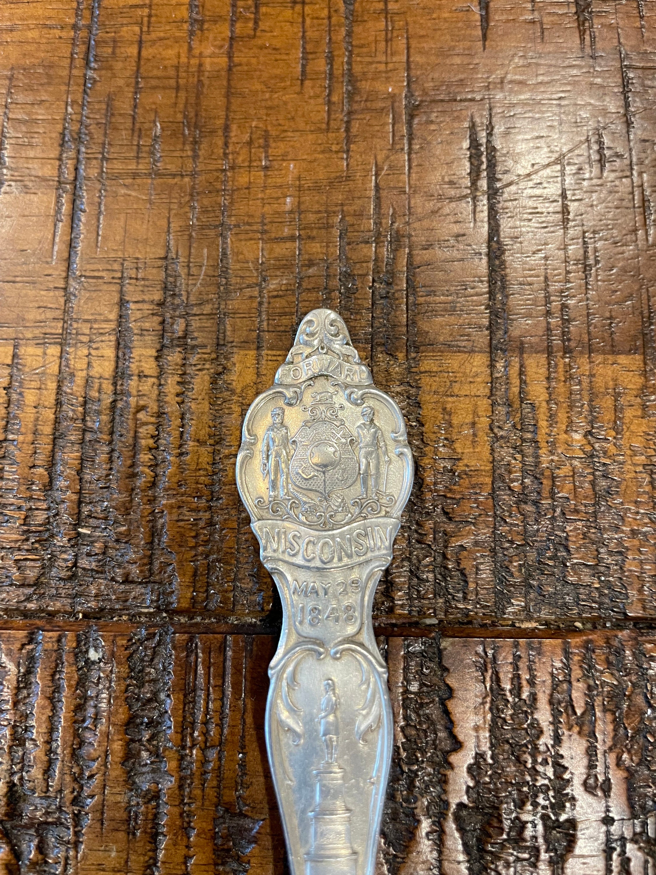Vintage Late 1800’s R. Wallace & Sons State of Wisconsin Silver Spoon ...