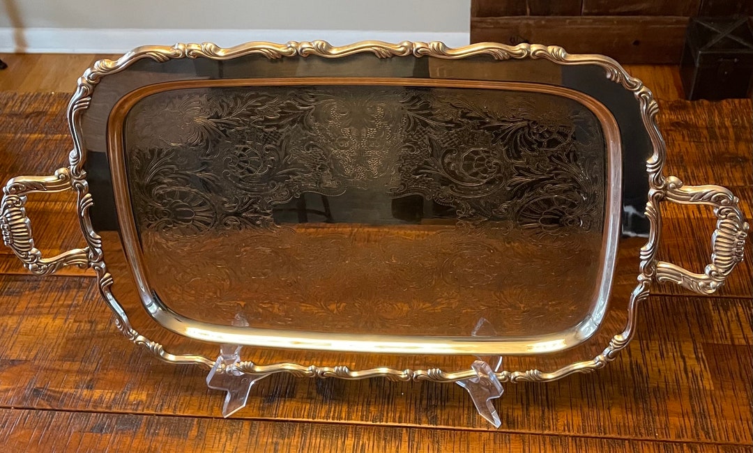Beautiful Vintage 1990’s Oneida Silver Serving Platter With Oneida USA ...