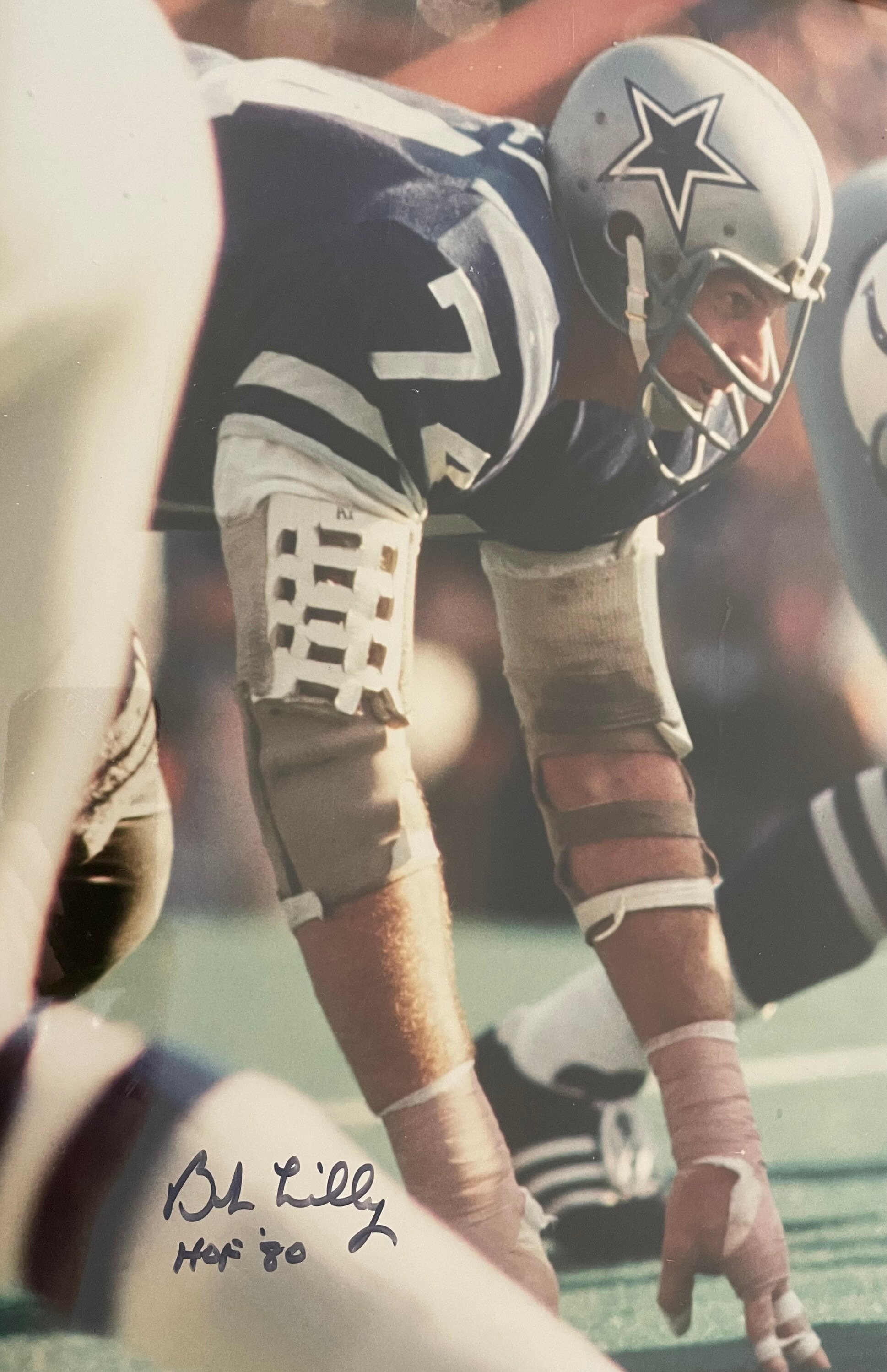 Autographed Poster of Bob Lilly, “mr. Cowboy,” Dallas Cowboy Football ...