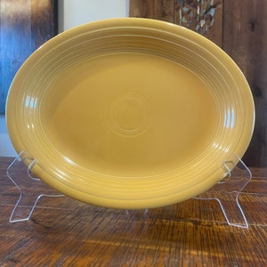 1959 Vintage Genuine Fiestaware 13” Wide Oval Serving Platter in Yellow ...