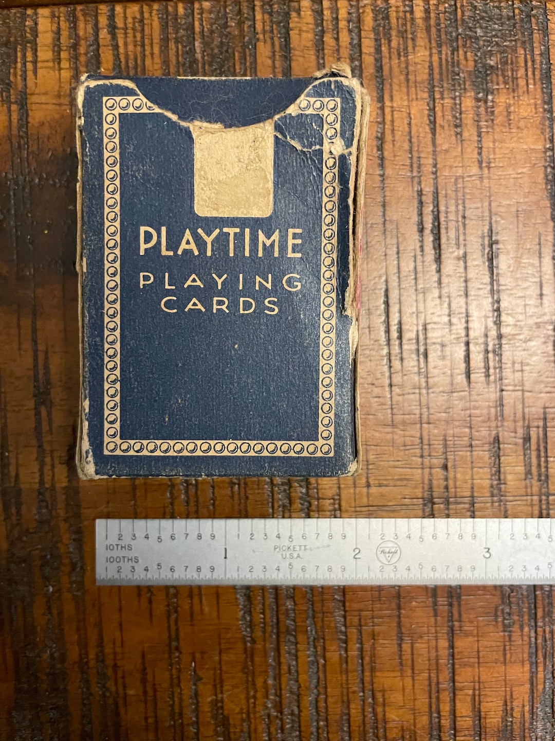 Vintage 1960’s Playtime Playing Cards in Tiny 2” Wide Original Box ...