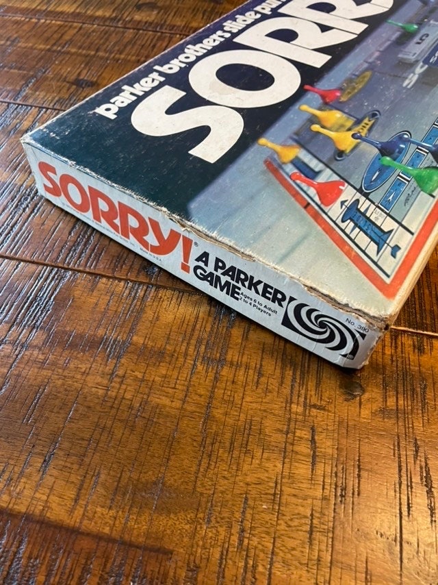 Vintage 1972 Sorry Game, Board Shows Age but Has All Pieces and is in ...