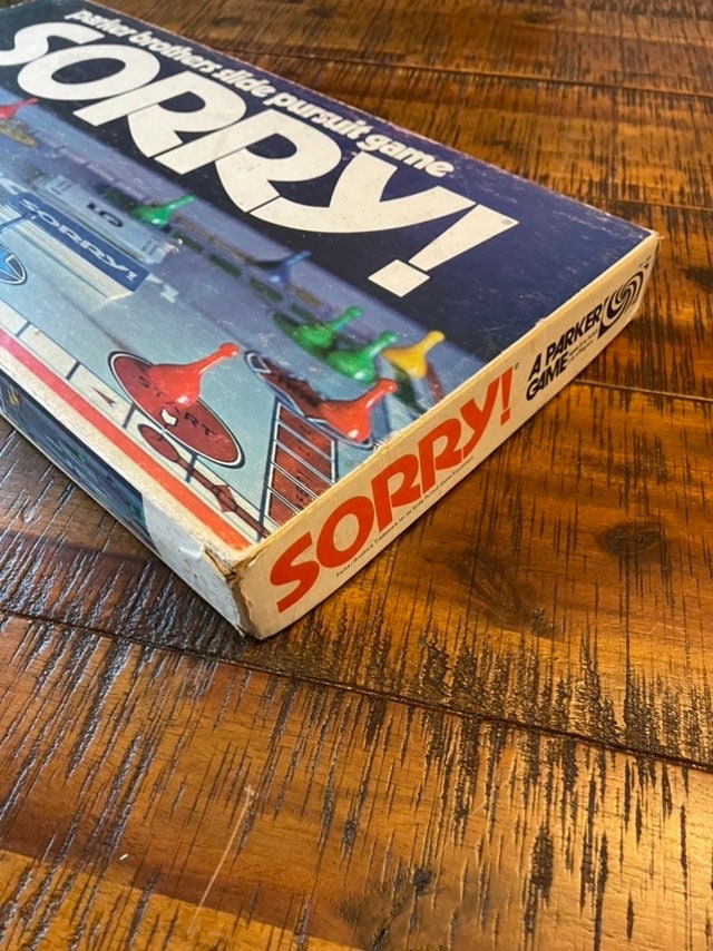 Vintage 1972 Sorry Game, Board Shows Age but Has All Pieces and is in ...